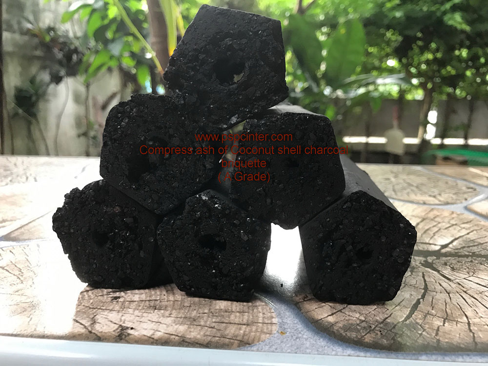 pspcinter.com Compress Ash of Coconut Shell Charcoal Briquette